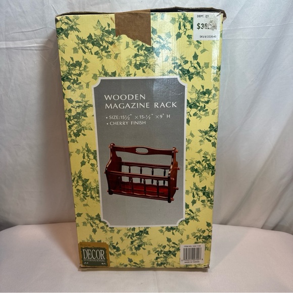 Vintage | Accents | Nib Vintage Retro Wooden Magazine Rack Cherry Wood ...